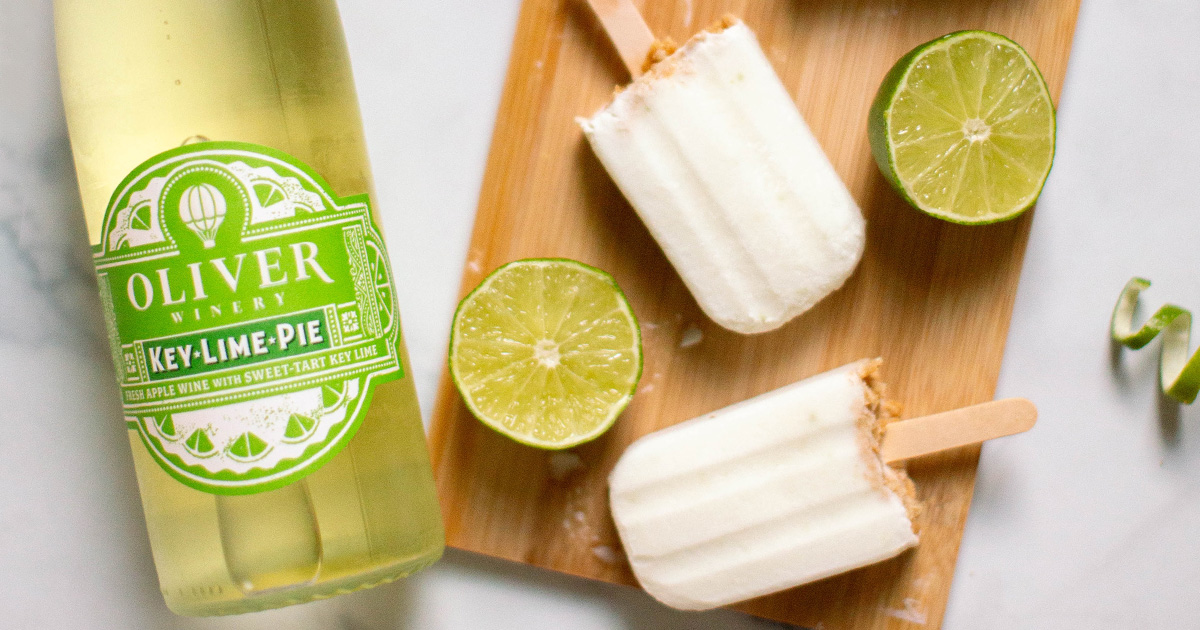 Oliver Winery | Wine Cocktails | Key Lime Pie Popsicles